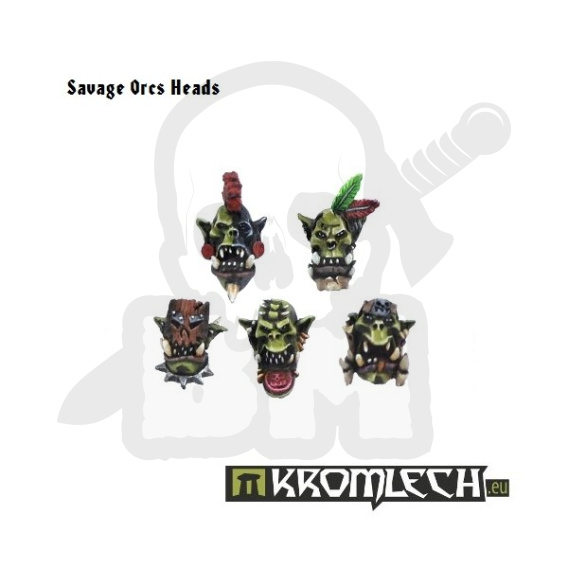 Battle-Models > Savage Orc Heads - 10 szt. ork orki